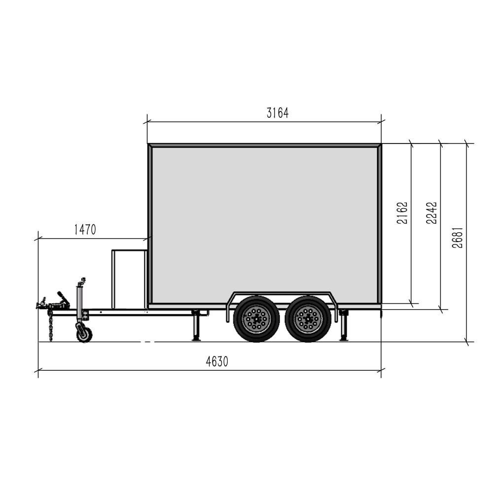 Small Mobile Cool Room Trailer – STCR-16TE Refrigerated Storage